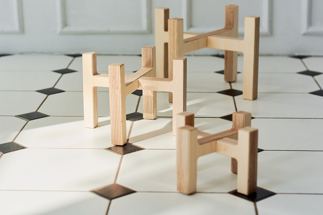 SET of 3 Upcycled Birch Plywood Indoor Plant Stands - Etsy
