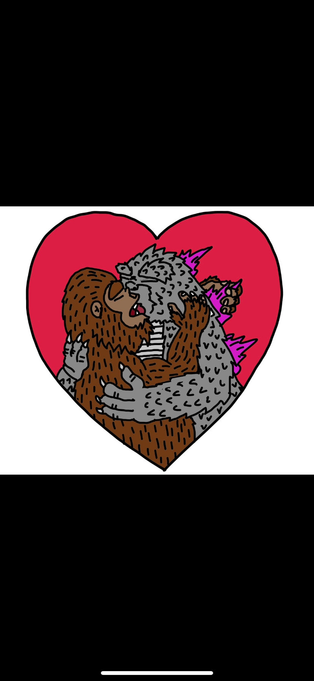 Godzilla and Kong Sticker - Etsy