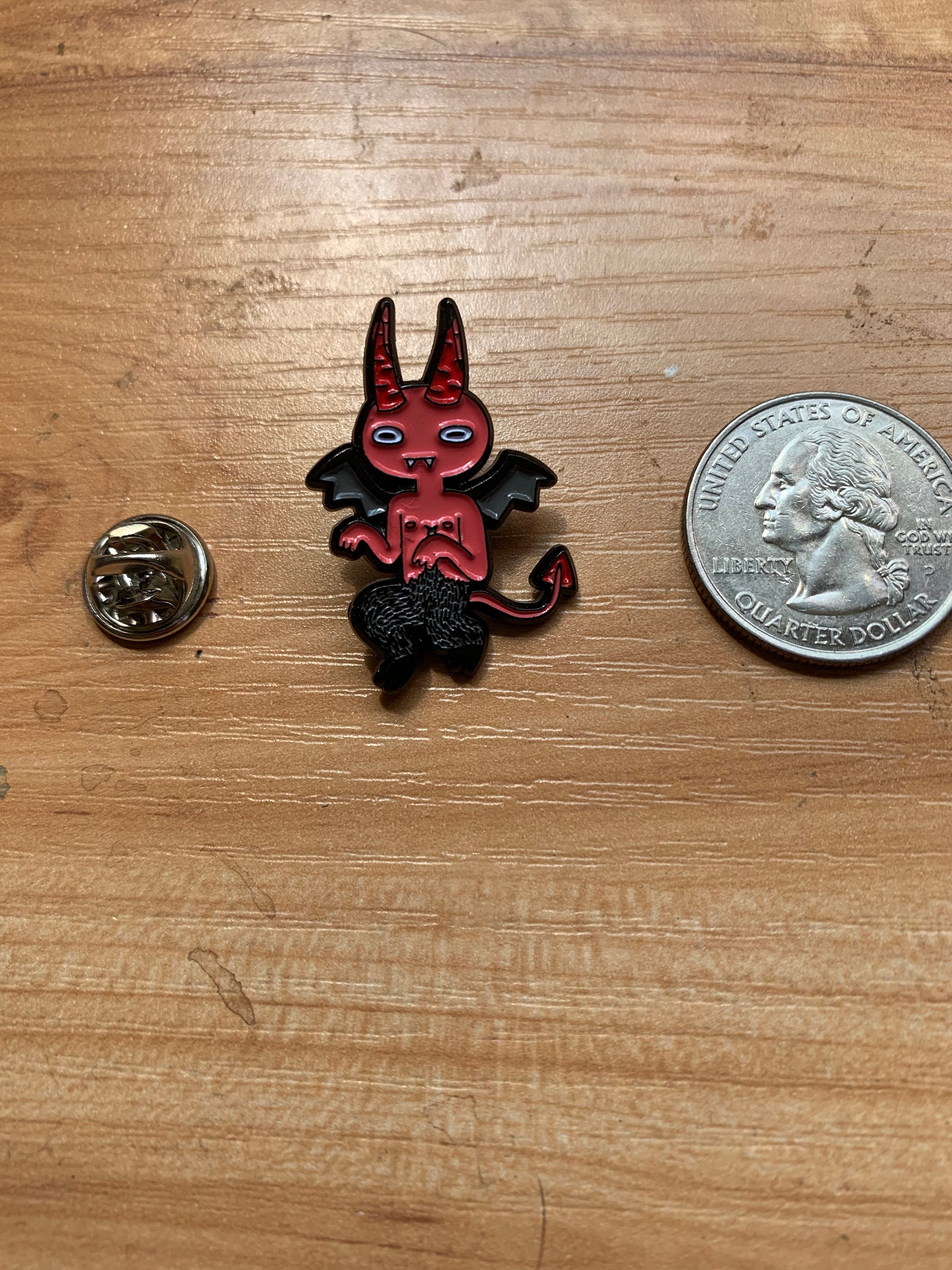 Demon Enamel Pin - Etsy
