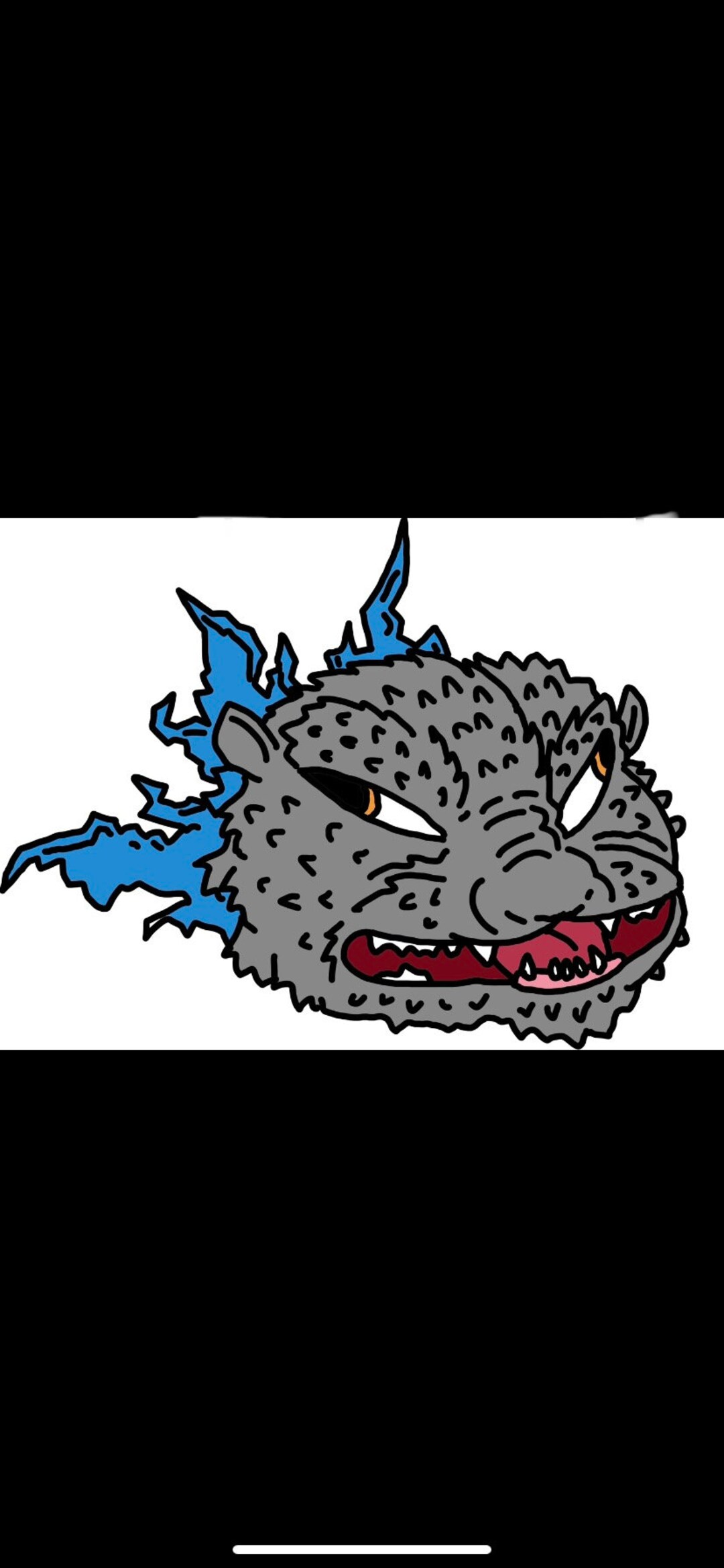 Godzilla Cat Sticker 5 - Etsy