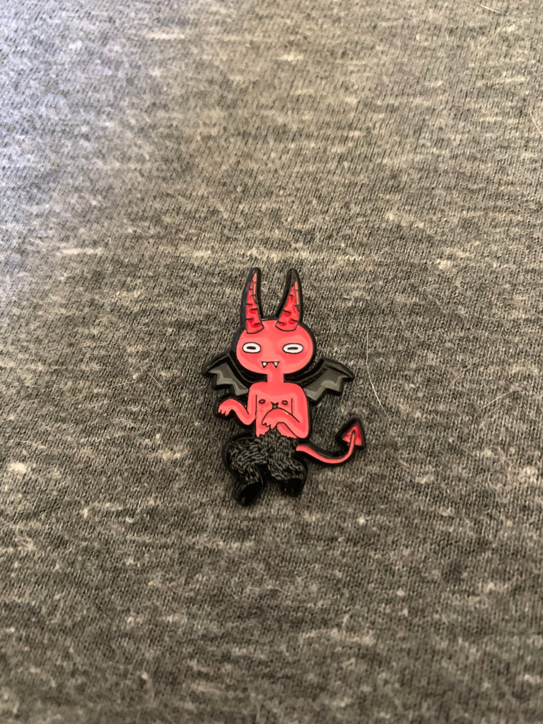 Demon Enamel Pin - Etsy