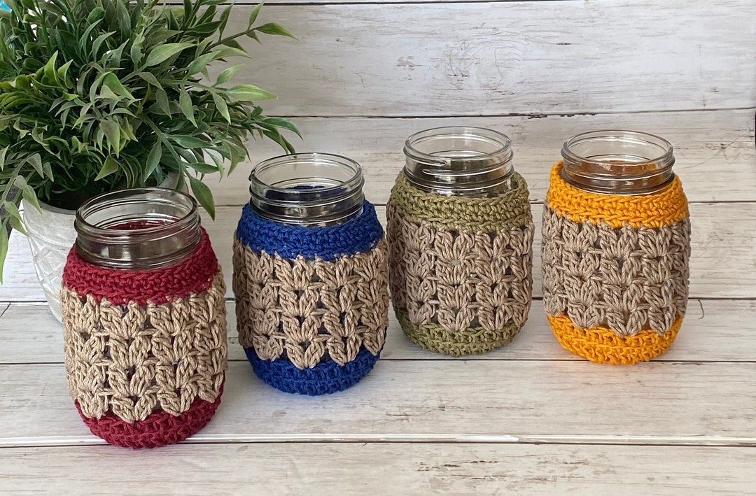 Mason Jar Cozy, Reusable Drink Sleeve, Choose From 4 Colors, 100% ...