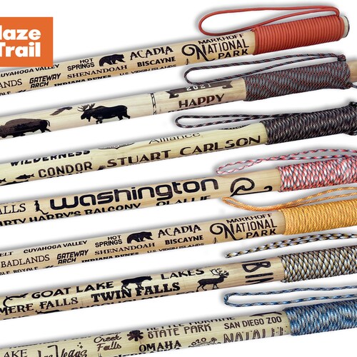 Personalized Walking Sticks Hiking Sticks Laser Engraved - Etsy