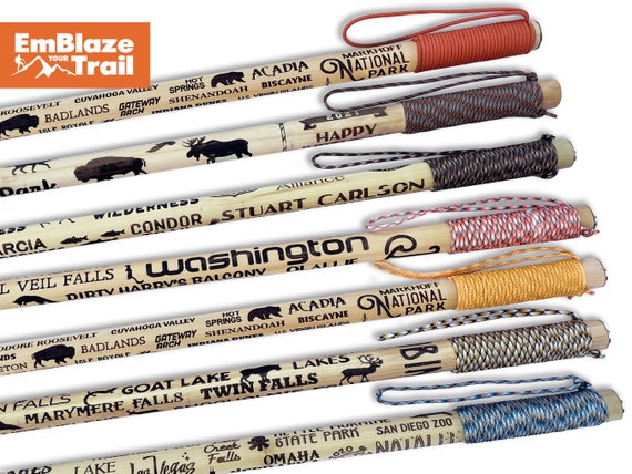 Personalized Walking Sticks Hiking Sticks Laser Engraved - Etsy