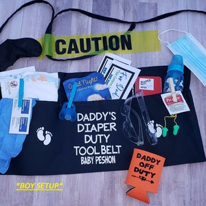 Daddy Diaper Duty Tool Belt New Dad Gift Baby Shower Dad Survival Kit ...