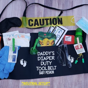 Daddy Diaper Duty Tool Belt New Dad Gift Baby Shower Dad Survival Kit ...