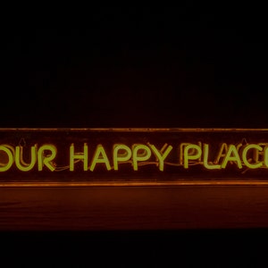 Illuminate Your Space With the Ultimate LED Neon Our Happy Place Light ...