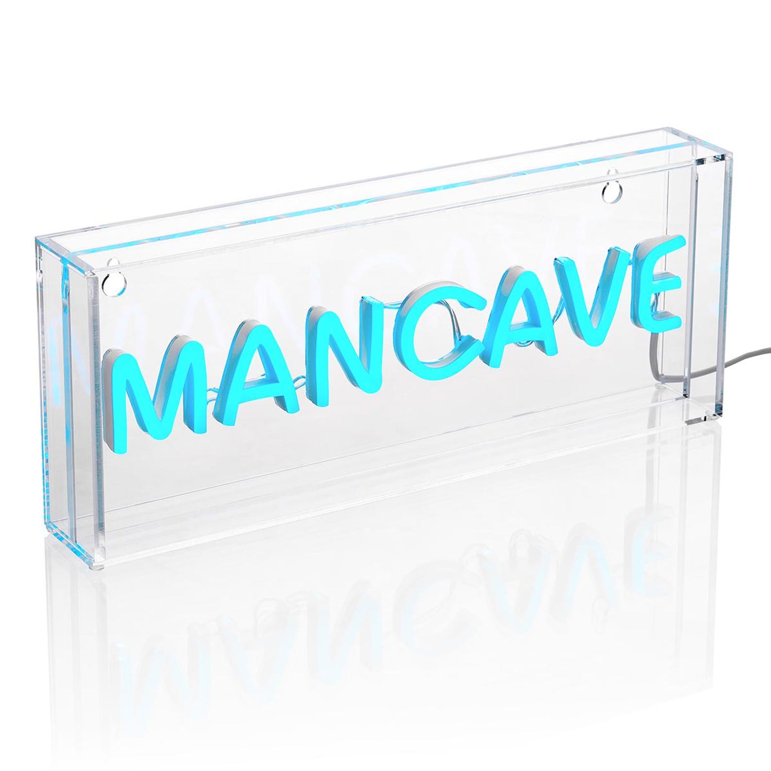 LED Neon Acrylic Lightbox - Mancave Blue - Etsy