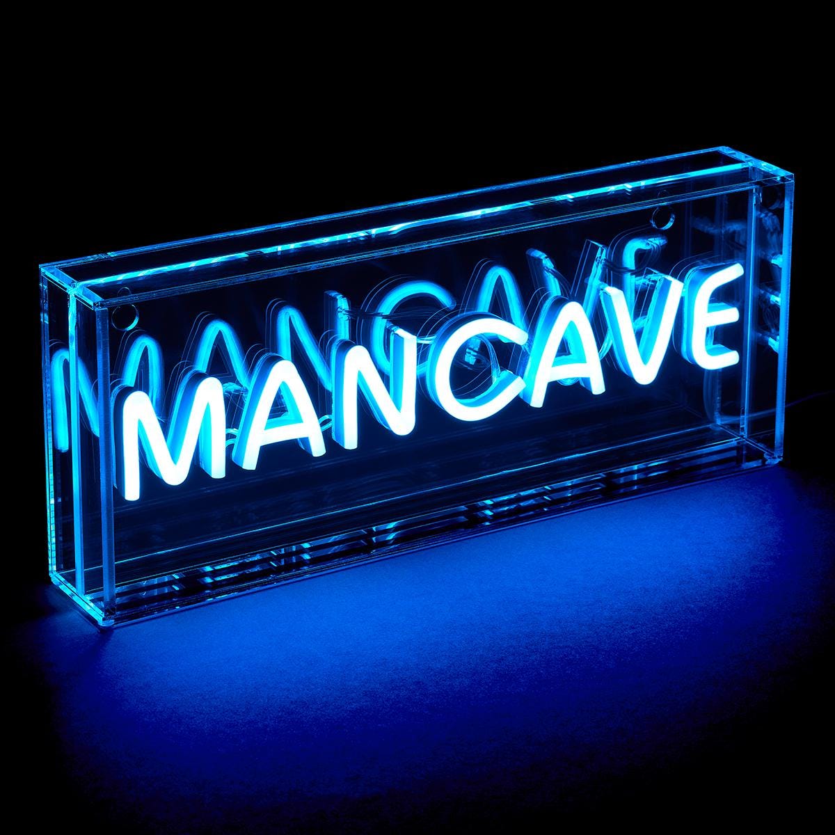 LED Neon Acrylic Lightbox - Mancave Blue - Etsy