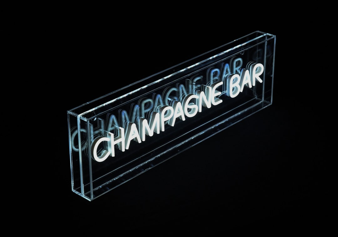 Ultimate LED Neon Champagne Bar Light Box – Add a Touch of Fun & Funky ...