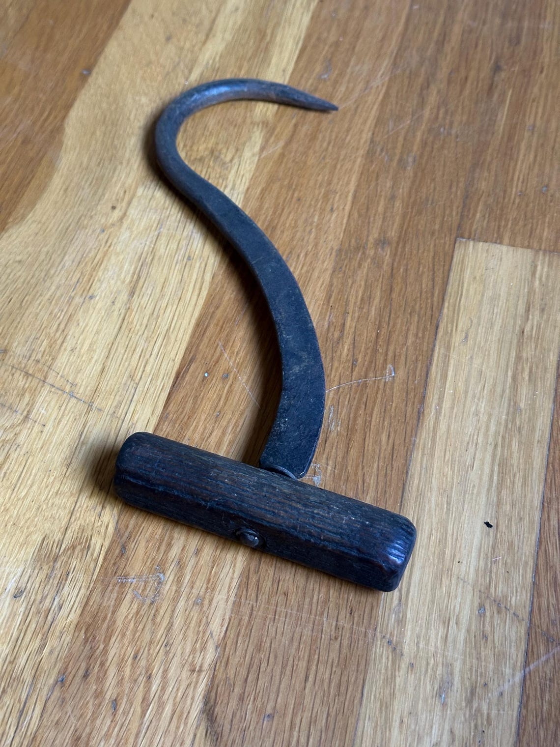 Antique Ice Block Hook With Wooden Handle – Early 1900s Meat or Ice ...