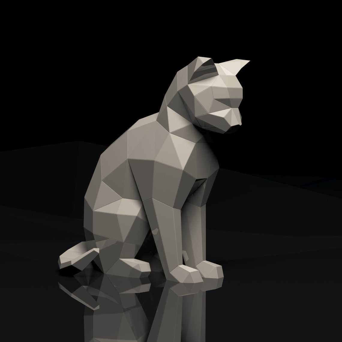 Cat Papercraft 3D SVG DXF Pdf DIY low poly paper crafts decor | Etsy Cat Papercraft 3D SVG DXF Pdf DIY low poly paper crafts decor | Etsy