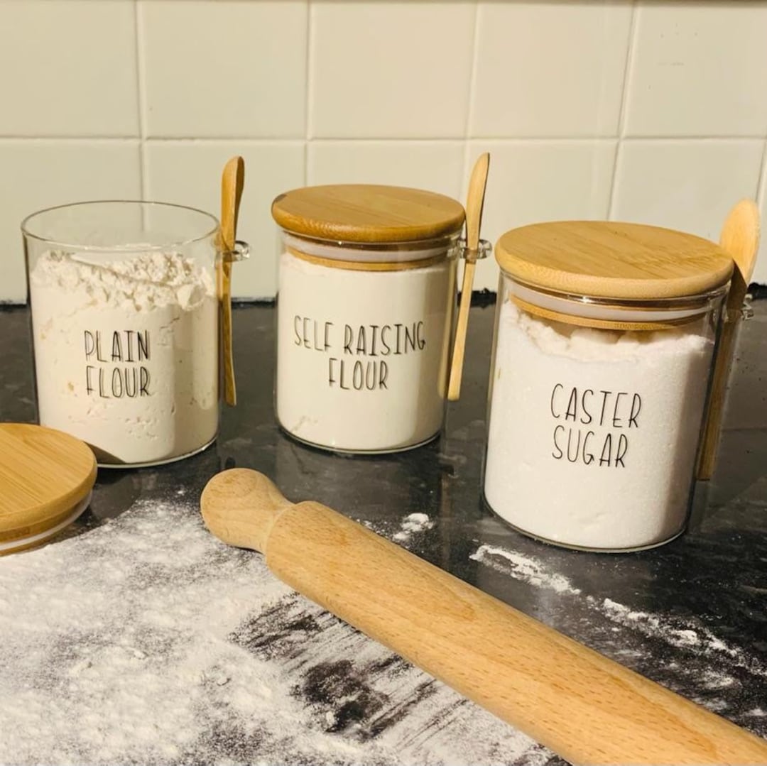 Baking Label Set Flour Labels Decal Labels Decal Stickers - Etsy