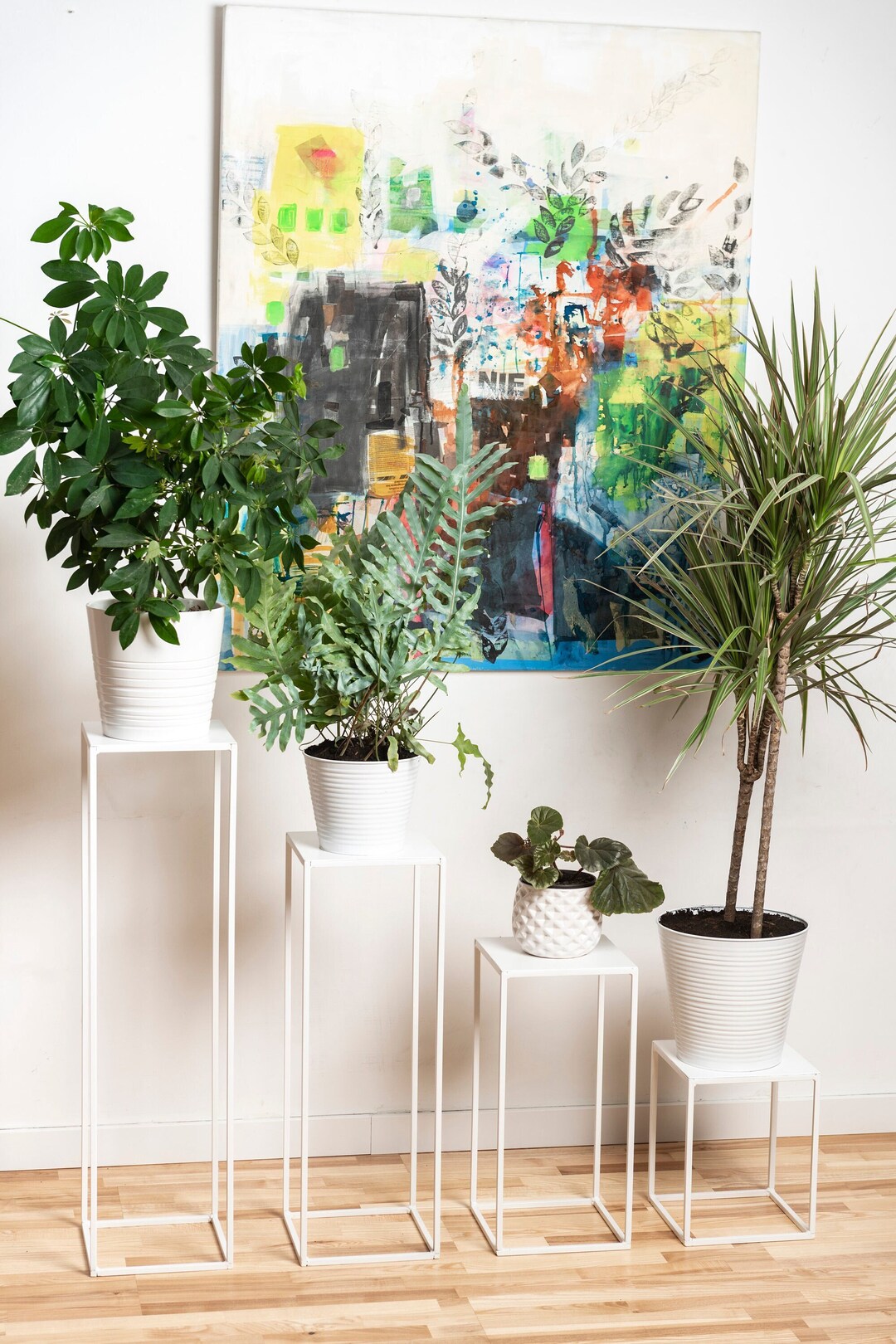 Plant Stand White Flower Stand Plant Shelves Plant Holder - Etsy