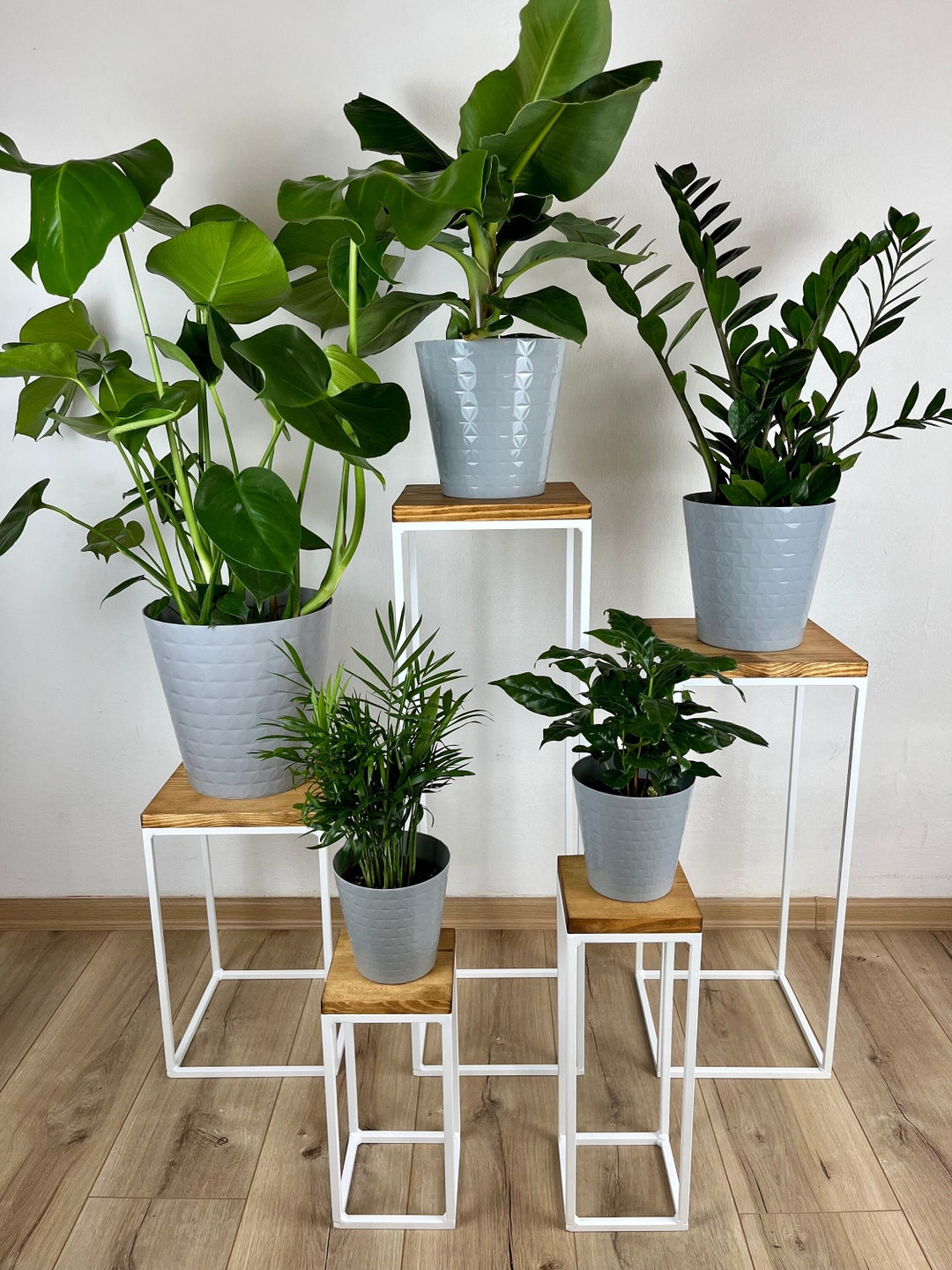Plant Stand White, Flower Stand, Plant Shelves, Plant Holder, Plant ...