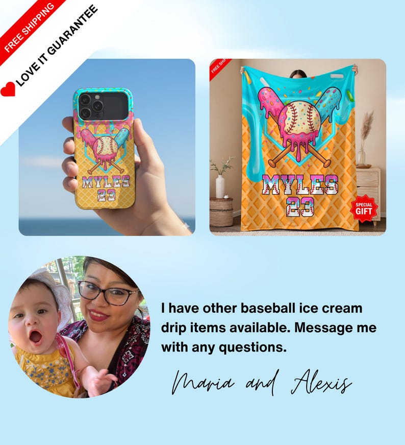 Personalized Christmas Baseball Drip Hoodie, Custom Name & Number, Ice ...