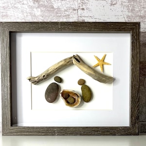 Nativity Scene Sea Pebble Art, Christmas Nativity Decor, Christmas ...