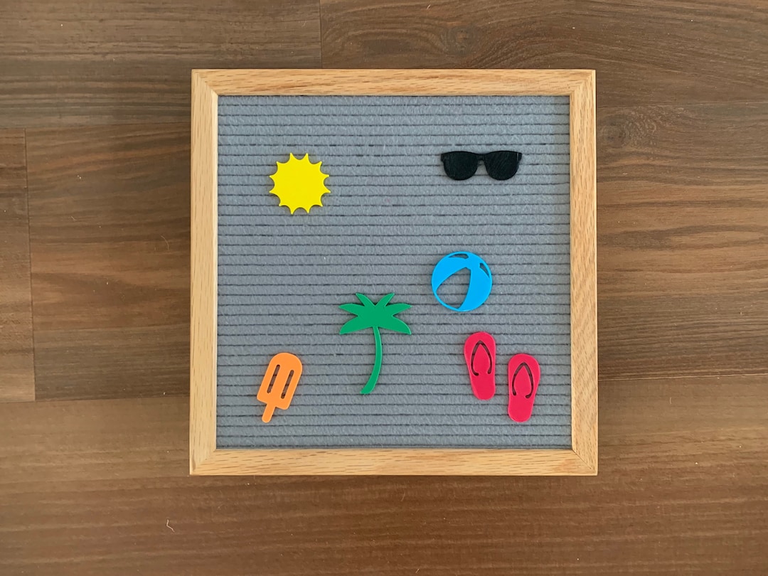 Summertime Felt Letter Board Icon Set | Summer Beach Shapes for Felt ...