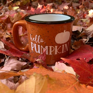 Fall Stoneware Campfire Mugs With Fun Sayings in Vibrant Autumn Colors ...