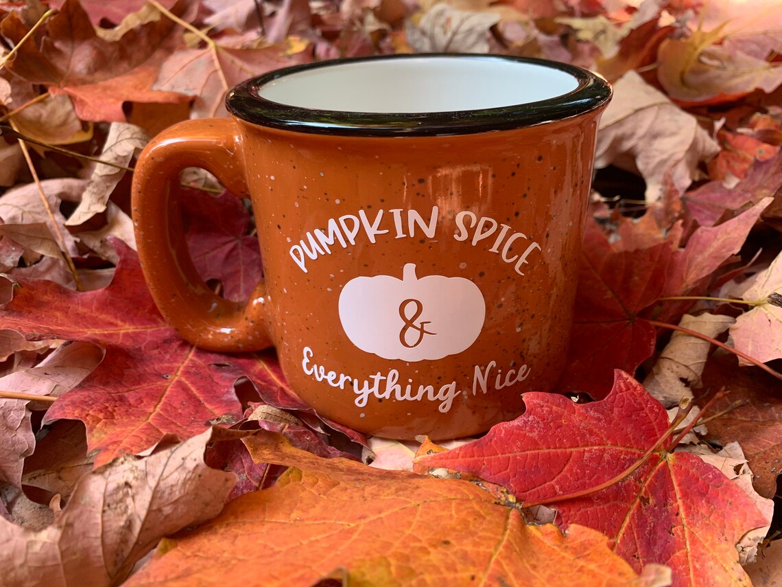 Fall stoneware campfire mugs with fun sayings in vibrant | Etsy