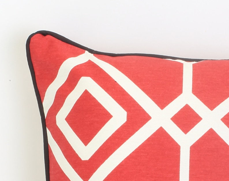 Red Pillow Cover Red Cushion Cover Geometric Pillow Red - Etsy