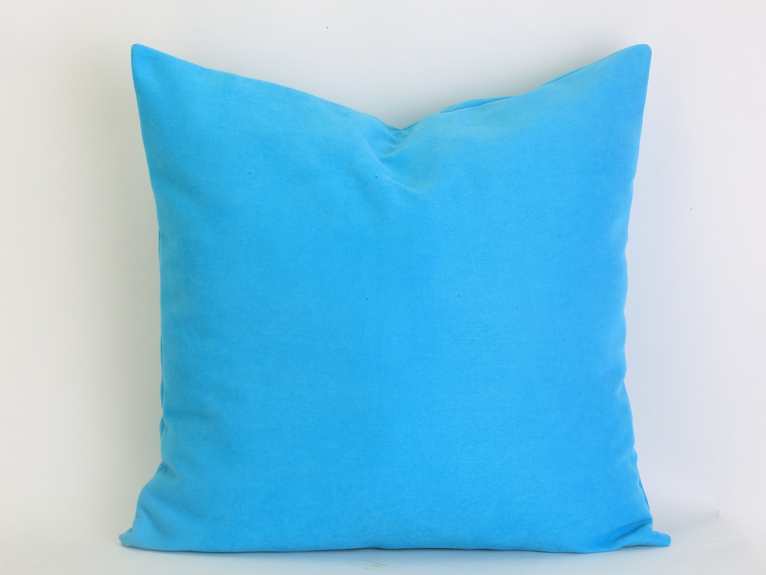 Blue Pillow / Pillow Covers / Blue Cushion / Solid Pillow / Blue Throw ...