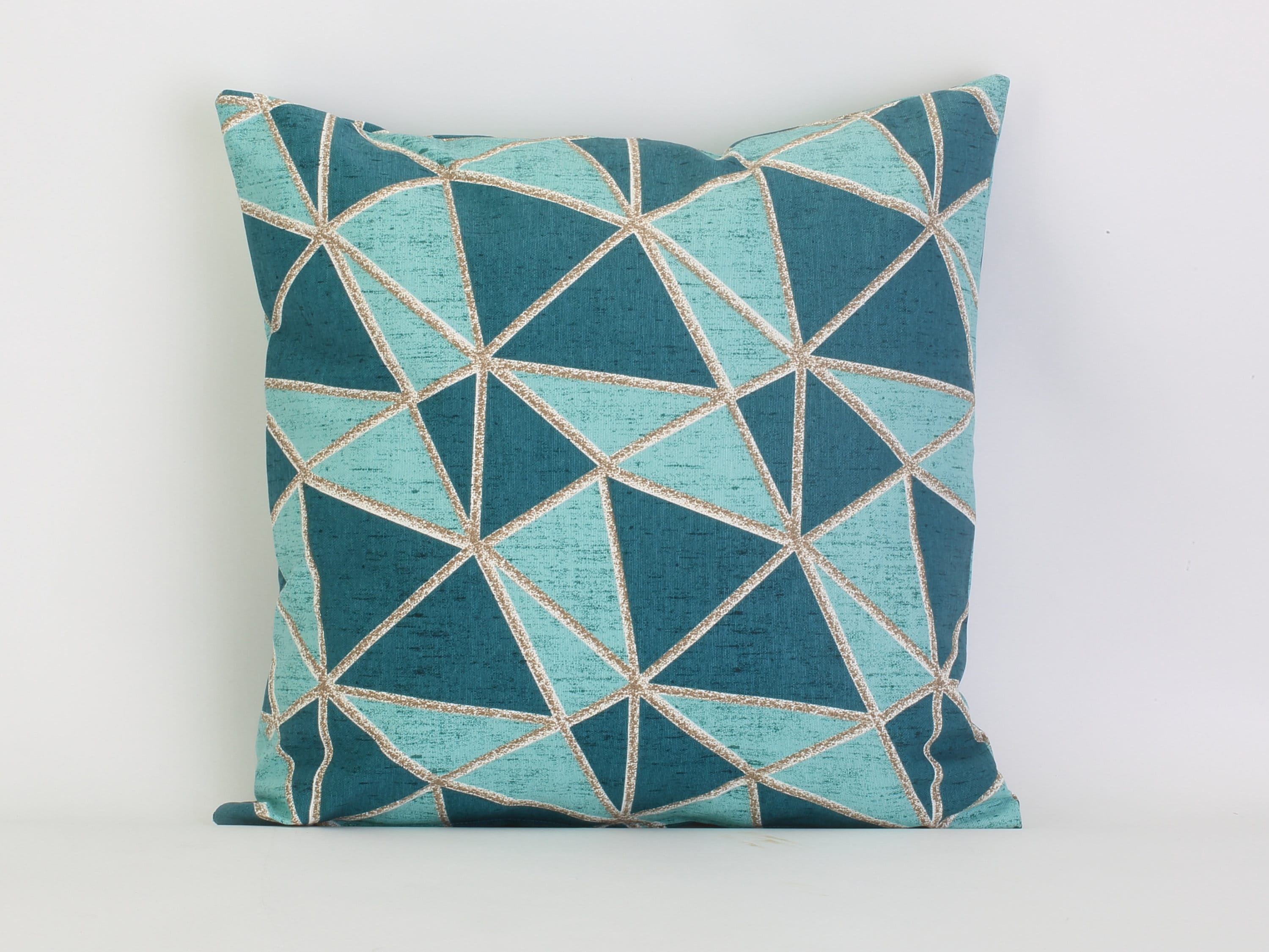Mint Geometric Pillow Cover Geometric Triangle Cushion | Etsy