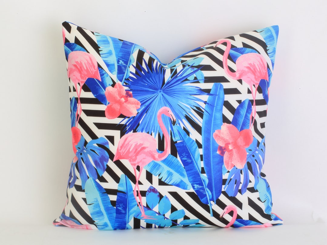 Flamingo Pillow Cover, Pink Flamingo Cushion, Outdoor Pillow Case ...