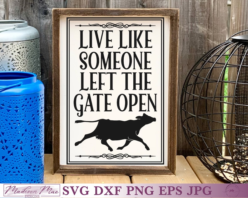 Funny Cow Sign Farmhouse SVG File for Cricut Silhouette - Etsy