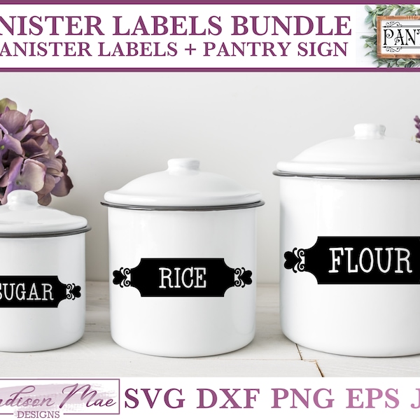 Canister Labels - Etsy