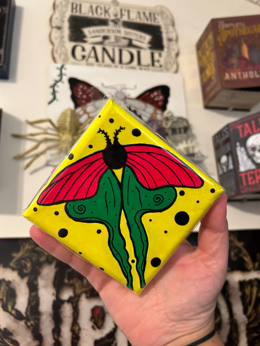 UV Reactive (black Light) Moth Painting - Etsy