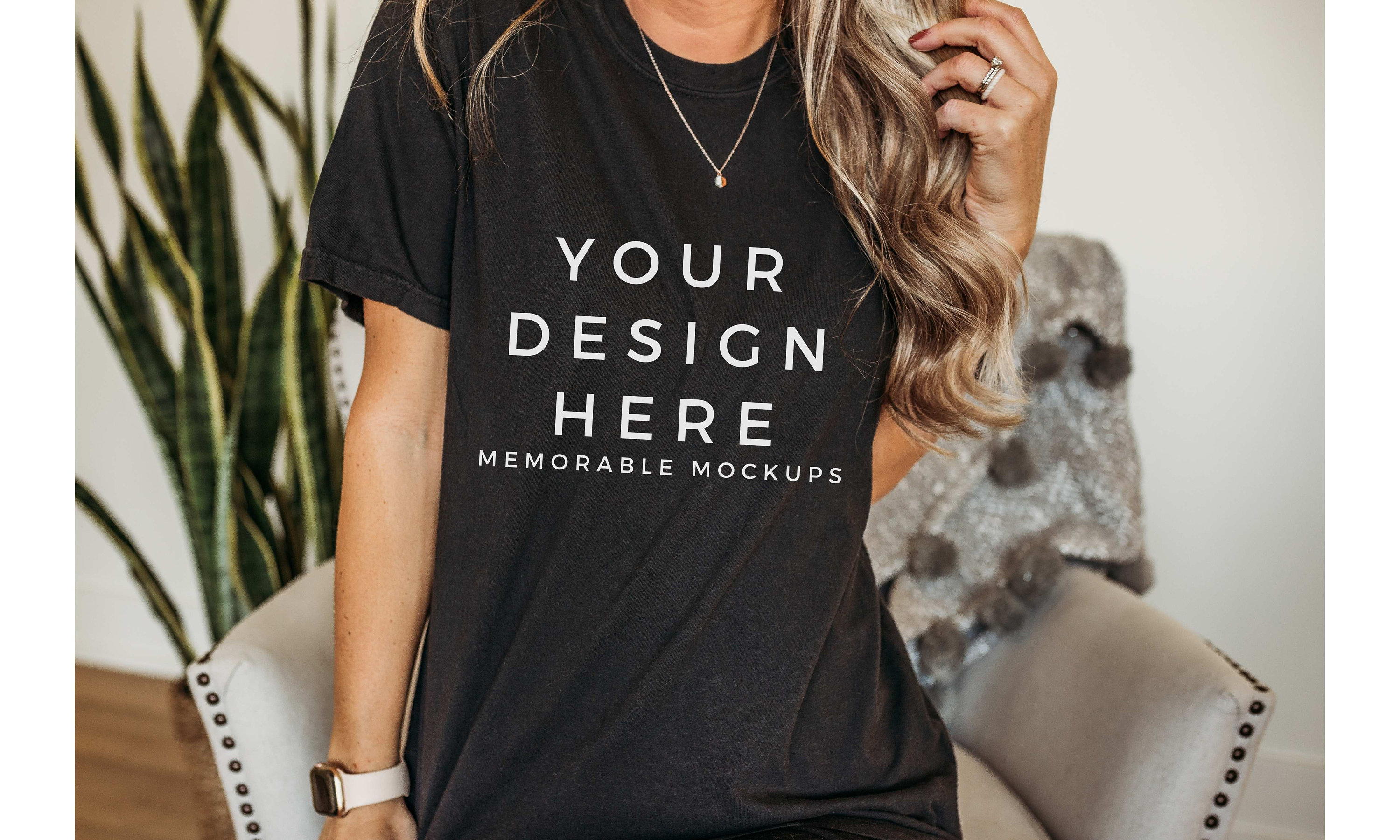 Comfort Colors C1717 Black Shirt Mockup - Black Shirt Mockup - Comfort ...