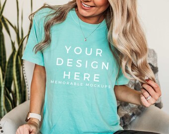 Comfort Colors C1717 Chalky Mint Shirt Mockup Oversized - Etsy