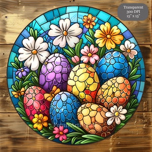 Stained Glass Easter Clipart Bundle, 31 Stained Glass Easter PNG ...