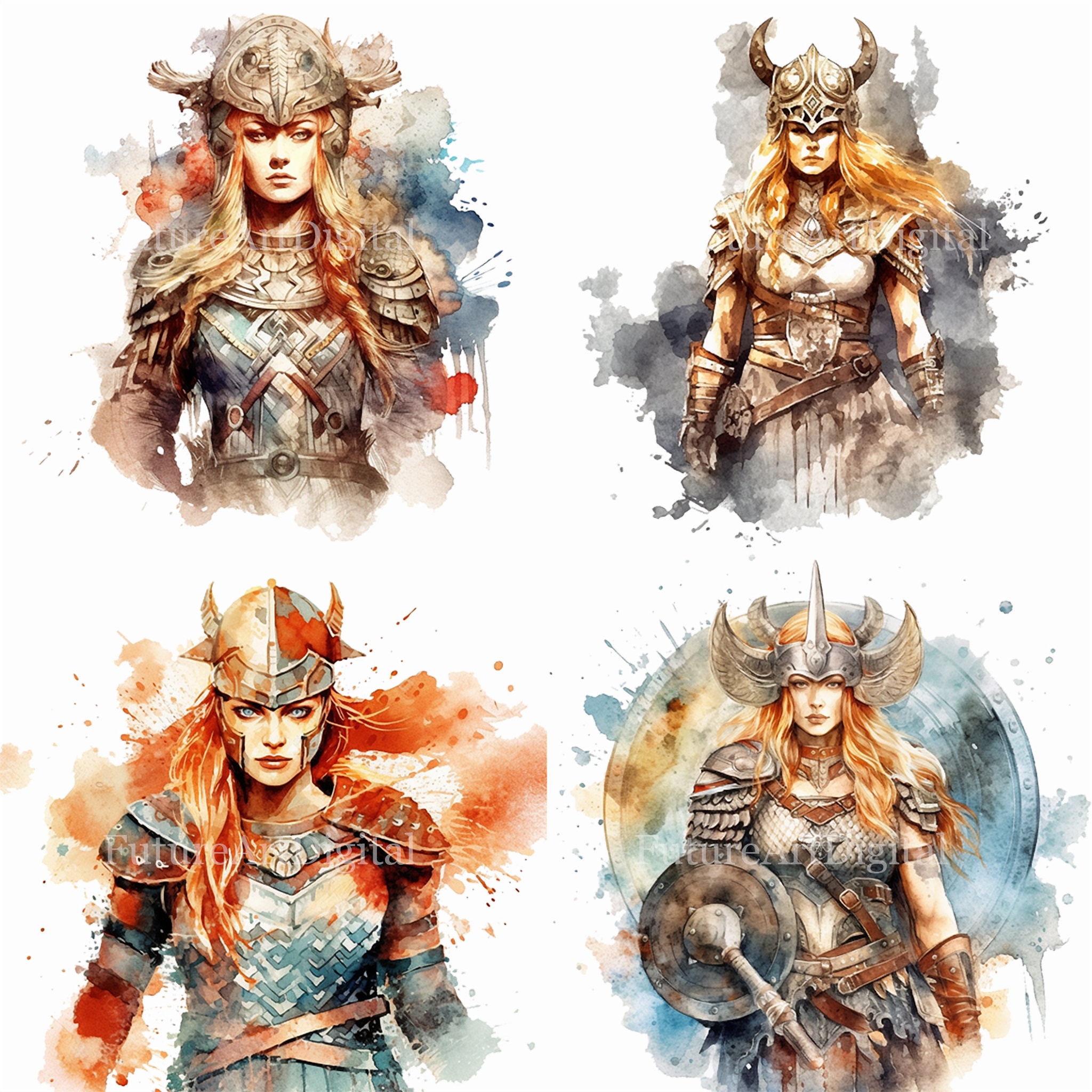 Viking Woman Warrior Art
