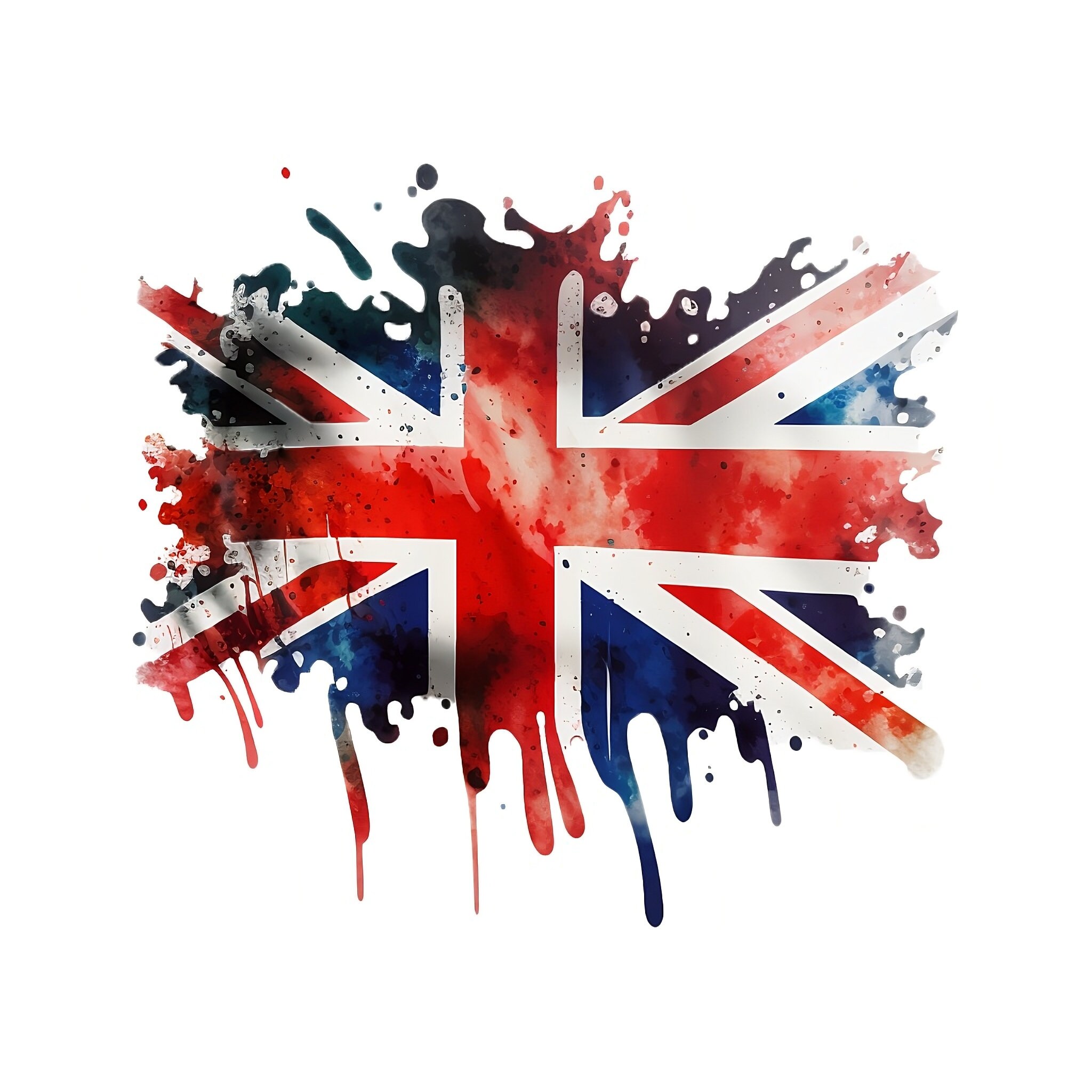 Watercolor Uk Flag PNG England Flag Digital Clipart Great - Etsy UK