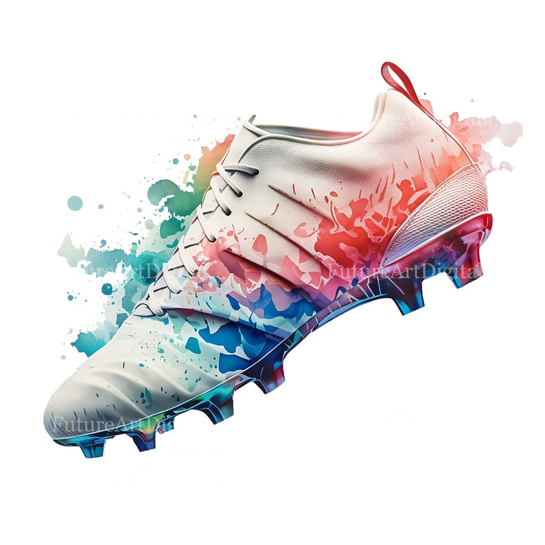 Watercolor Football Shoe Sublimation PNG, Football Shoes Digital ...
