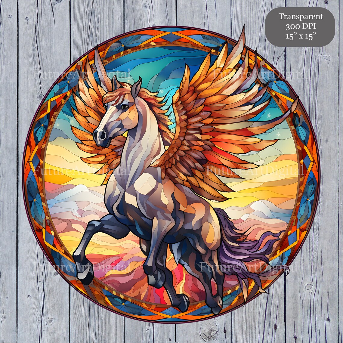 25 Stained Glass Pegasus Printable Clipart, Pegasus Digital Clipart ...