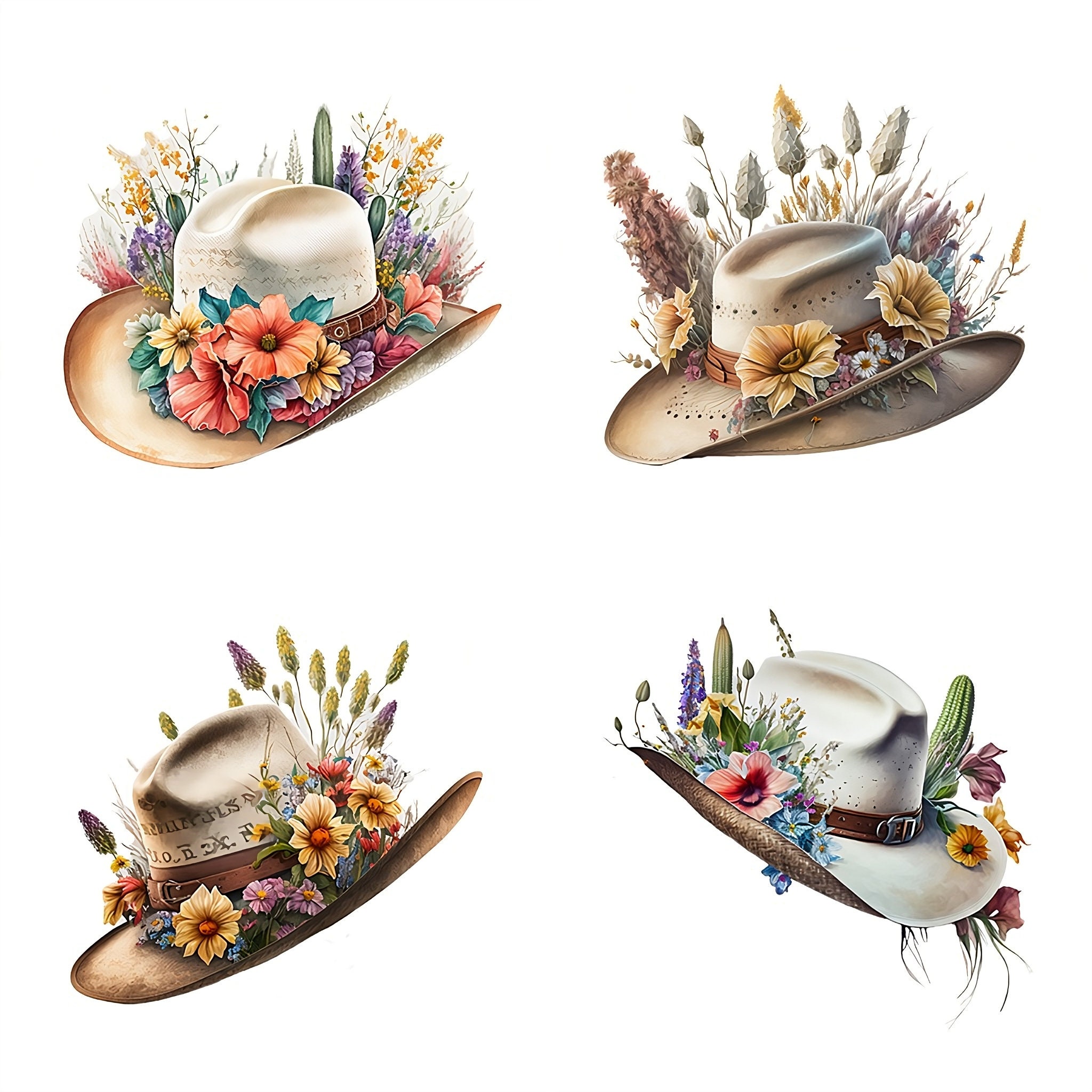 Watercolor Cowboy Hat Sublimation PNG Cowboy Hat Digital - Etsy