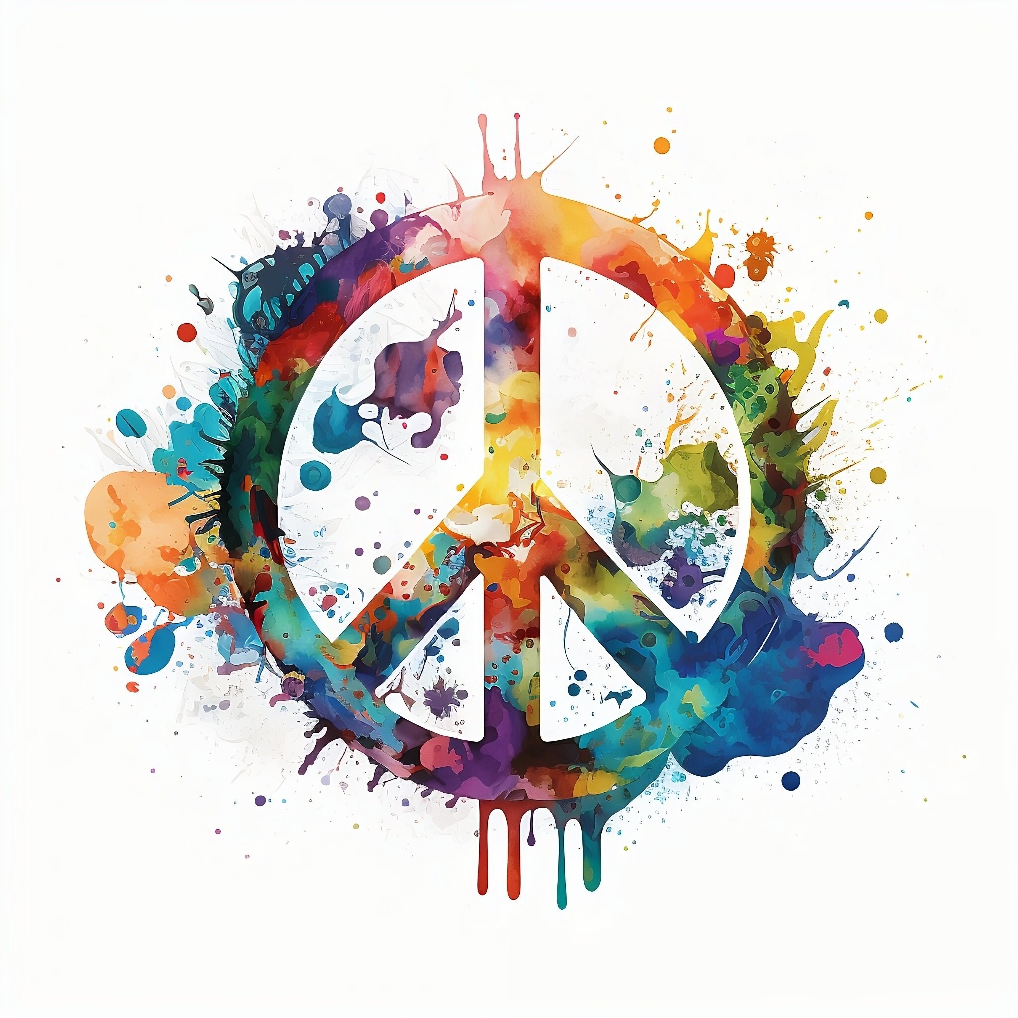 Watercolor Peace Sign PNG Peace Symbol Digital Clipart Peace - Etsy