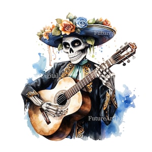 33 Watercolor Day of the Dead PNG Día De Muertos Digital - Etsy UK