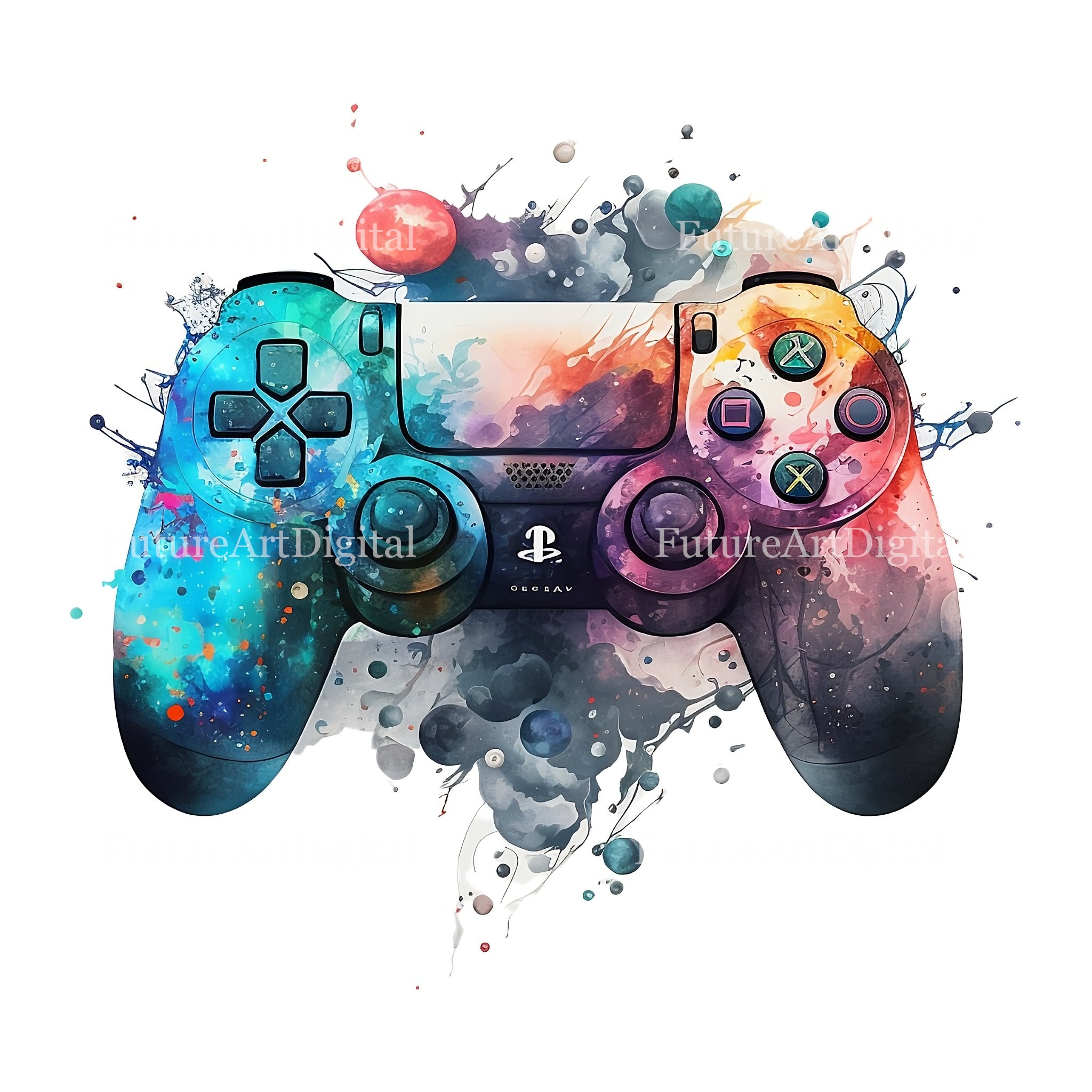 Watercolor Ps Controller PNG Gaming Controller Digital - Etsy UK