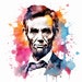 Watercolor Abraham Lincoln Digital Clipart, Abe Lincoln Sublimation PNG ...
