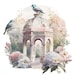 Watercolor Bird Aviary With Flowers Sublimation PNG, Bird Aviary ...