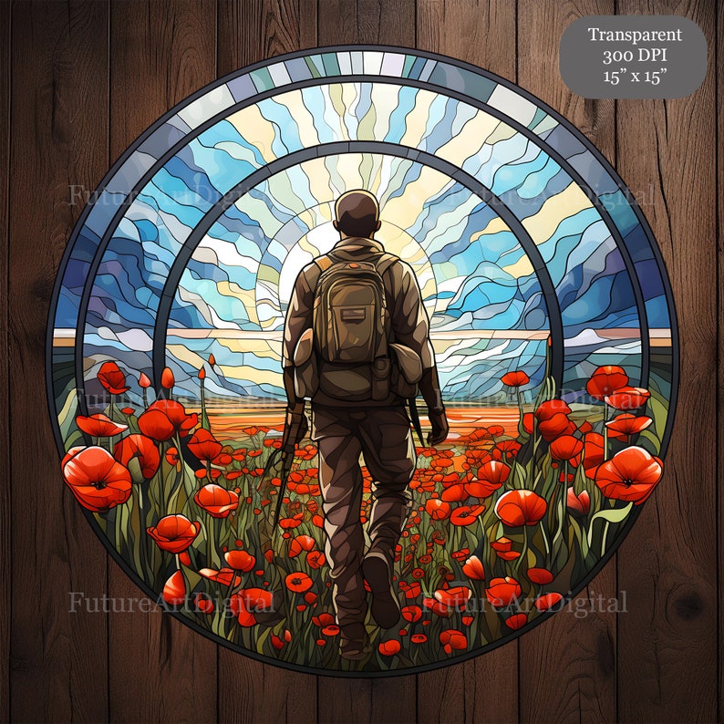 23 Remembrance Day Stained Glass PNG, Poppy Day Art, Lest We Forget ...