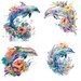 Watercolor Dolphin Digital Clipart, Dolphin Sublimation PNG, Dolphin ...
