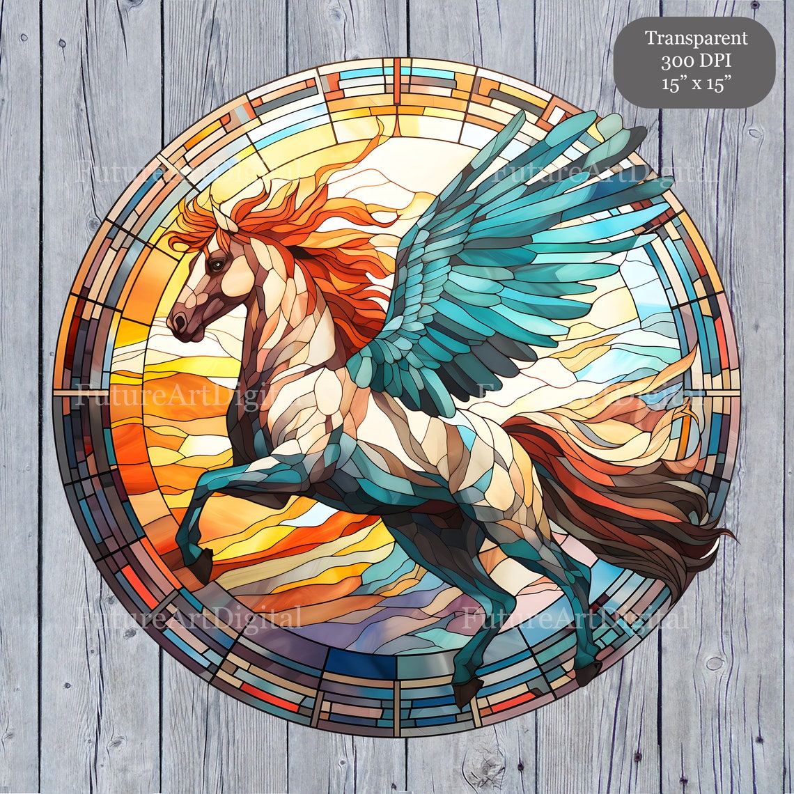 25 Stained Glass Pegasus Printable Clipart, Pegasus Digital Clipart ...