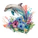 Watercolor Dolphin Digital Clipart, Dolphin Nursery Wall Art, Dolphin ...