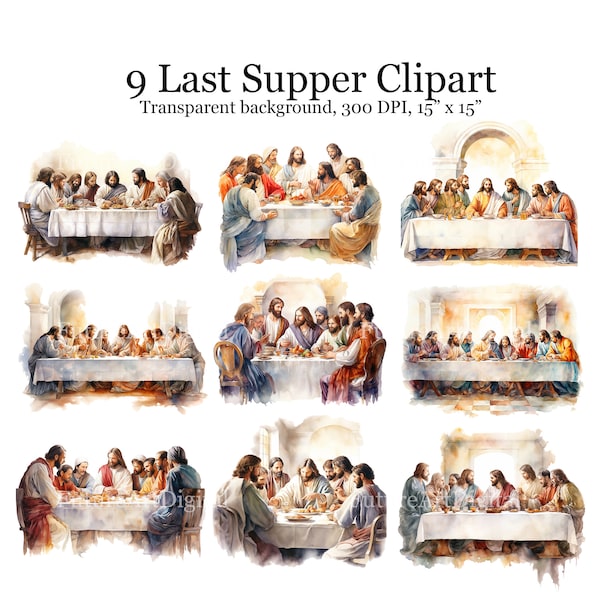 The Lord's Supper Clipart - Etsy