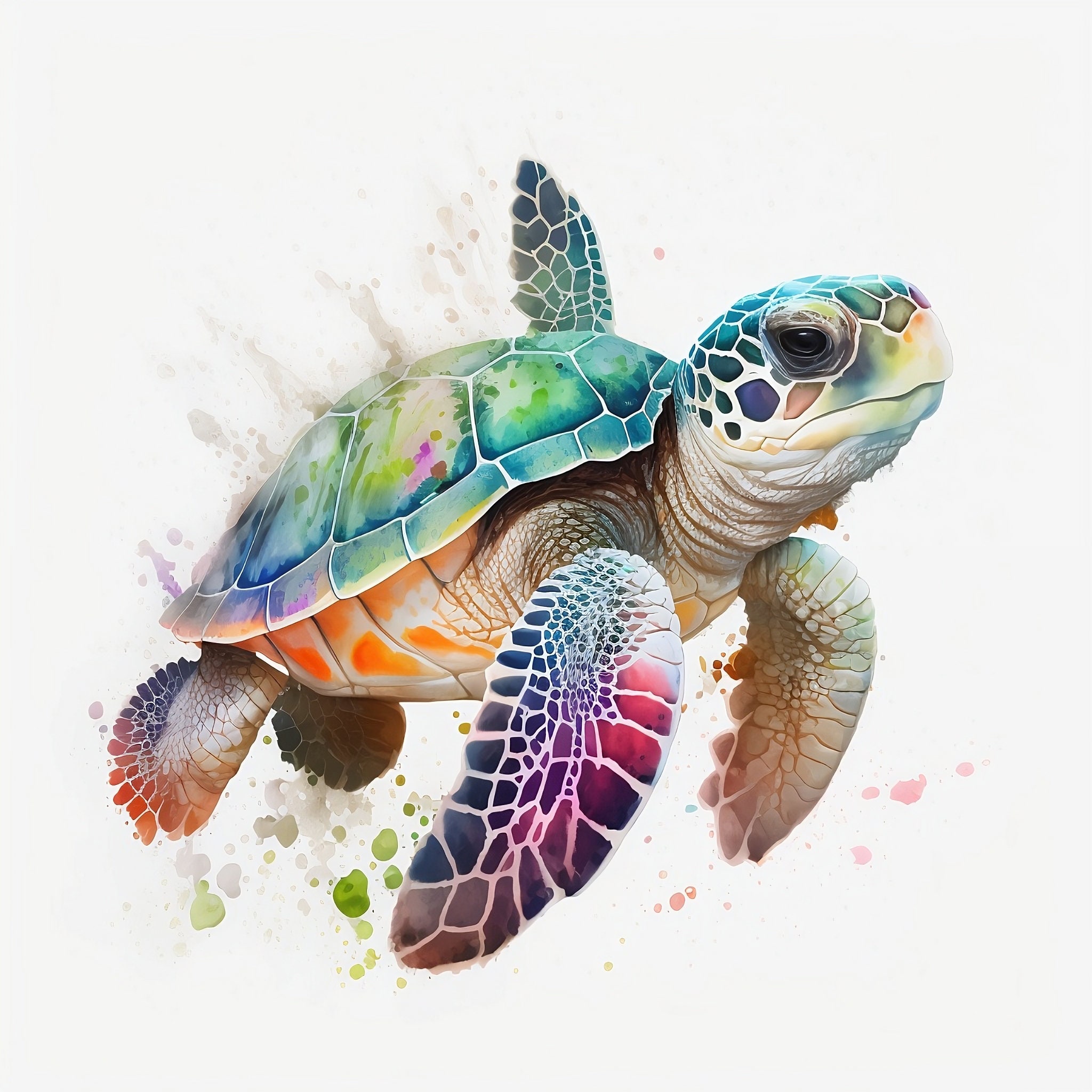 Sea Turtle Printable Baby Turtle Digital Download File - Etsy Canada